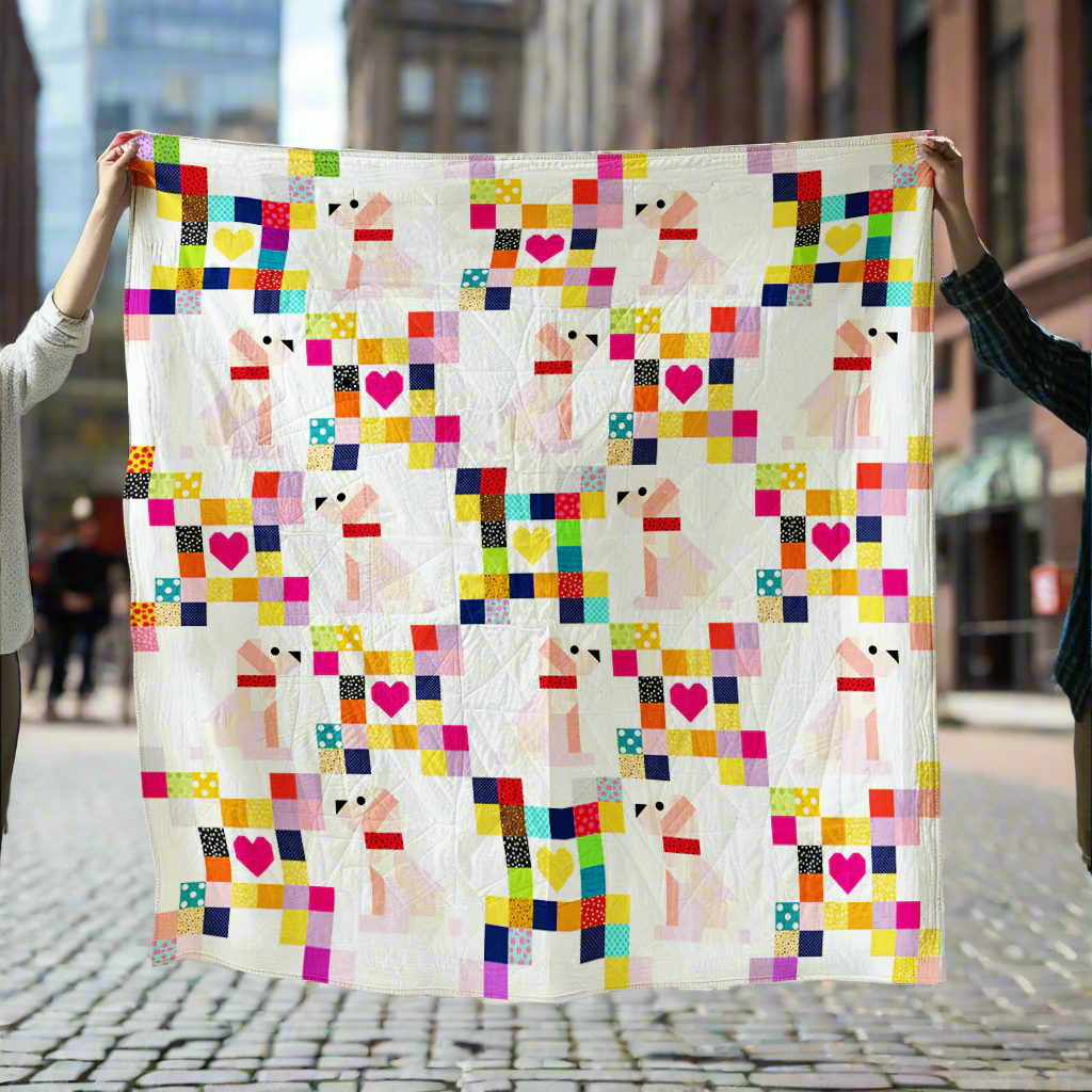 Puppy Love Patchwork Quilt Pattern – Boho Blanket