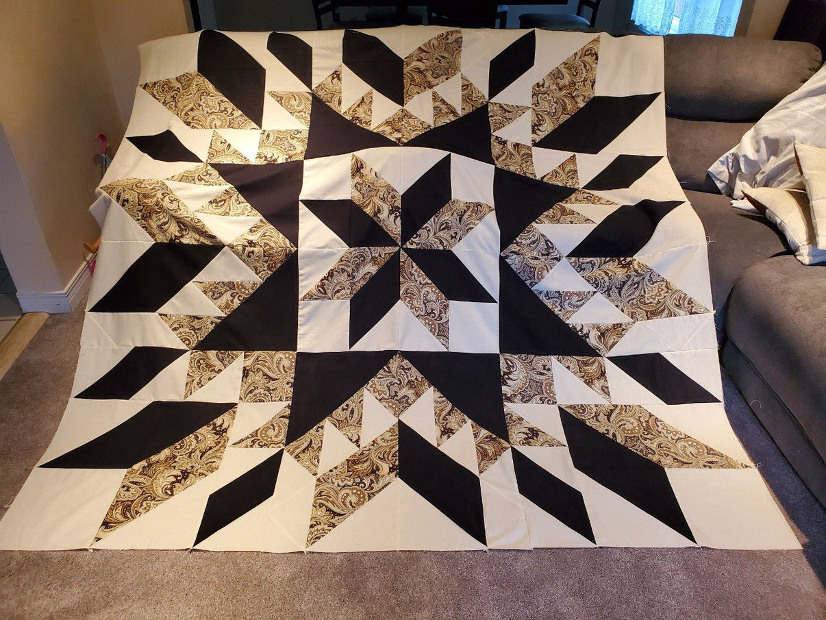 Midnight Starburst Quilt Pattern – Boho Blanket